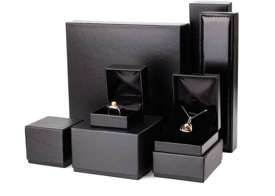 Empty Small Leather Jewelry Box Full Color Offset Printing Custom Logo ...